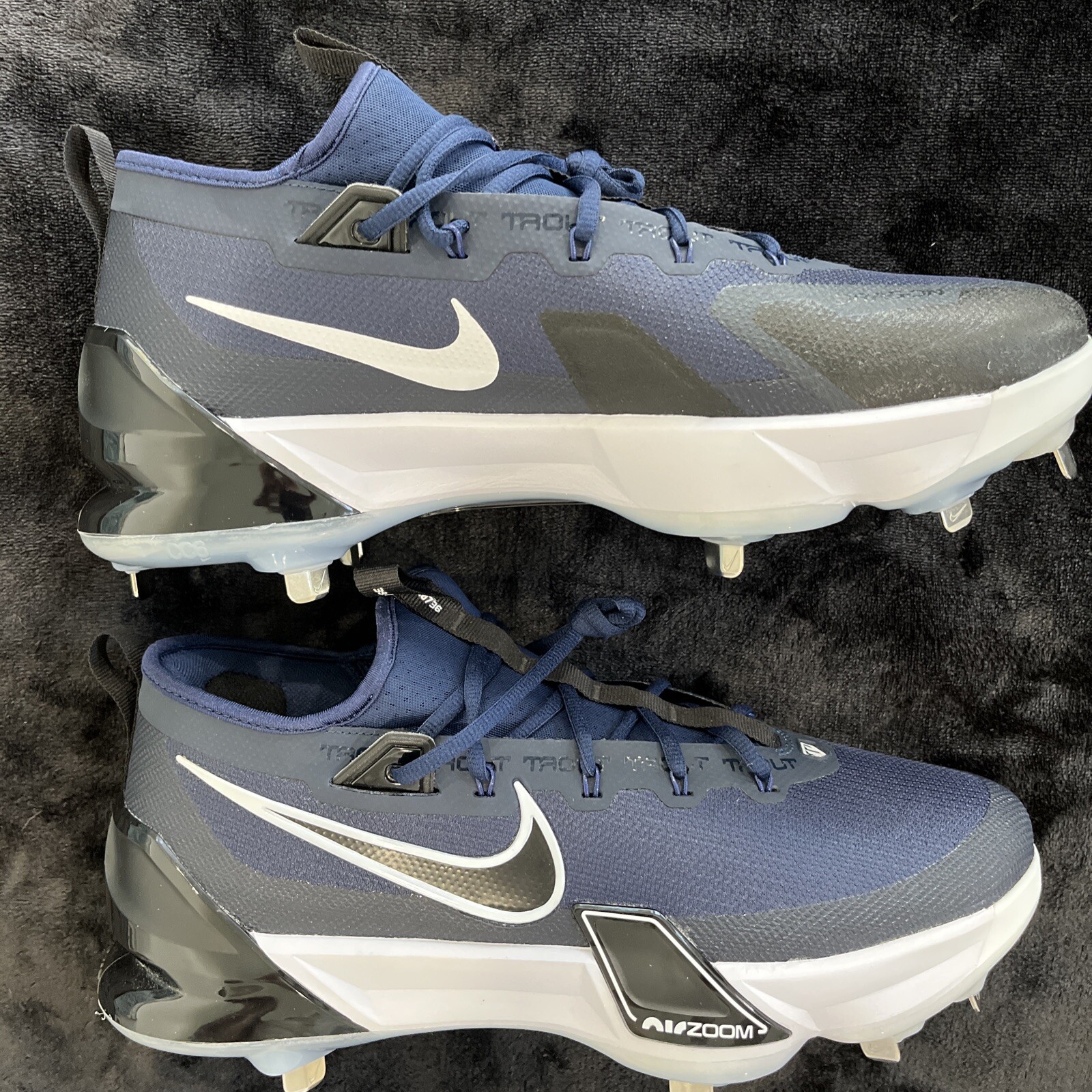 Nike Force Zoom Trout 9 Elite Baseball Cleats Navy FB2906-400 Men's ...