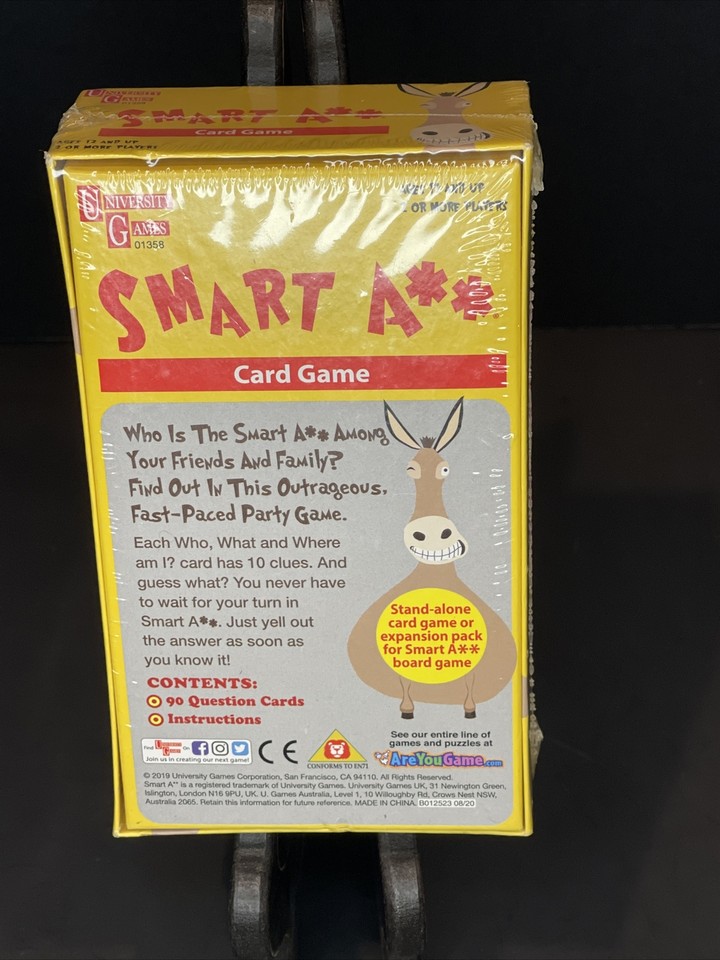 Smart Ass Card Game Stand-Alone or Expansion Pack New Sealed | eBay