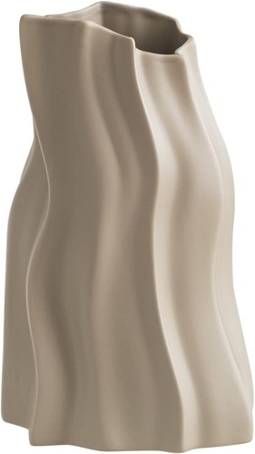 Irregular Crinkle Vase, Wabi-sabi Style Wrinkle Ornament Créme Glaze | eBay UK