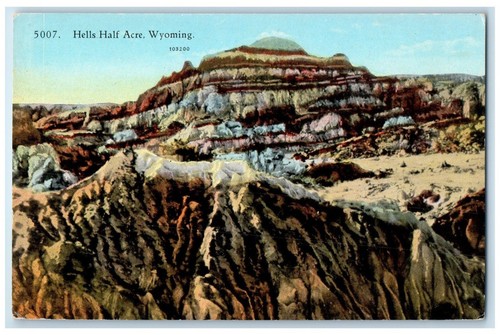 c1940 Hells Half Face Acre Mountain Cliff Field Wyoming Vintage Antique Postcard | eBay