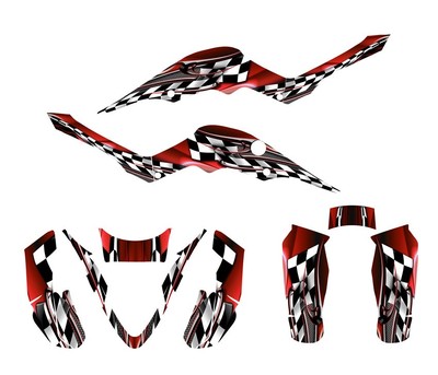 APEX Pro Shark MXR 70 90 graphics sticker kit NO2500 RED FREE Custom ...