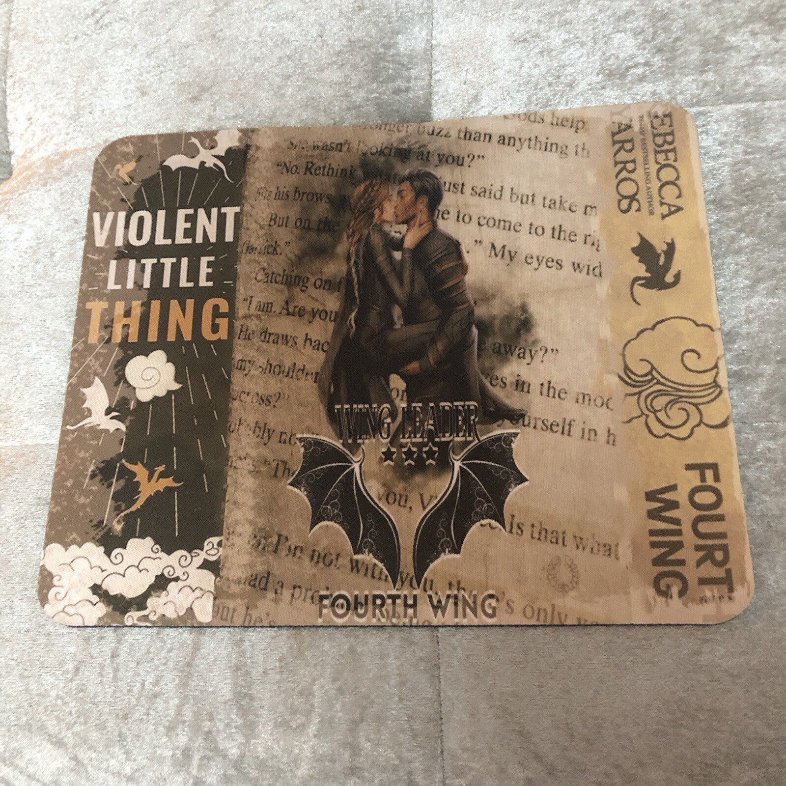 Fourth Wing Inspired Computer Mouse Mat, gift for fantasy readers ...