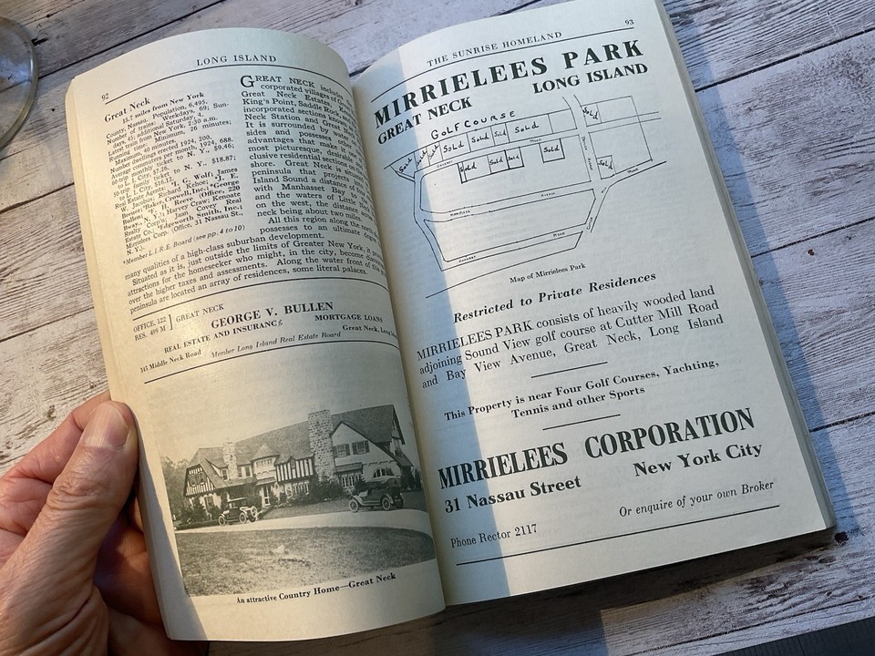 ORIGINAL C.1924 LONG ISLAND ADVERTISING / GUIDE BOOK LIRR / REAL ESTATE ...
