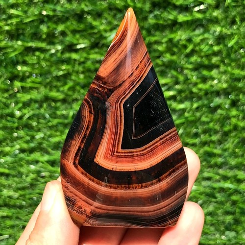 120G Rare Patterned agate Quartz Freeform Crystal Mineral Specimen ...