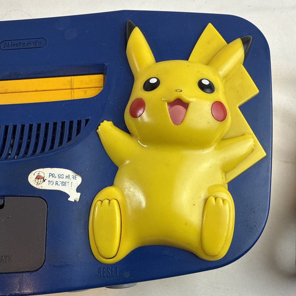 Nintendo 64 Pokemon Edition Pikachu Console W/Oem Controller US Model ...