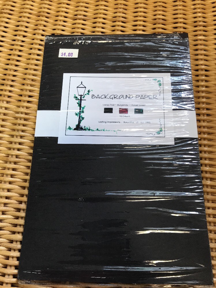 BACKGROUND PAPER "Lamp Post"- Black from Lasting Impressions 13 sheets ...