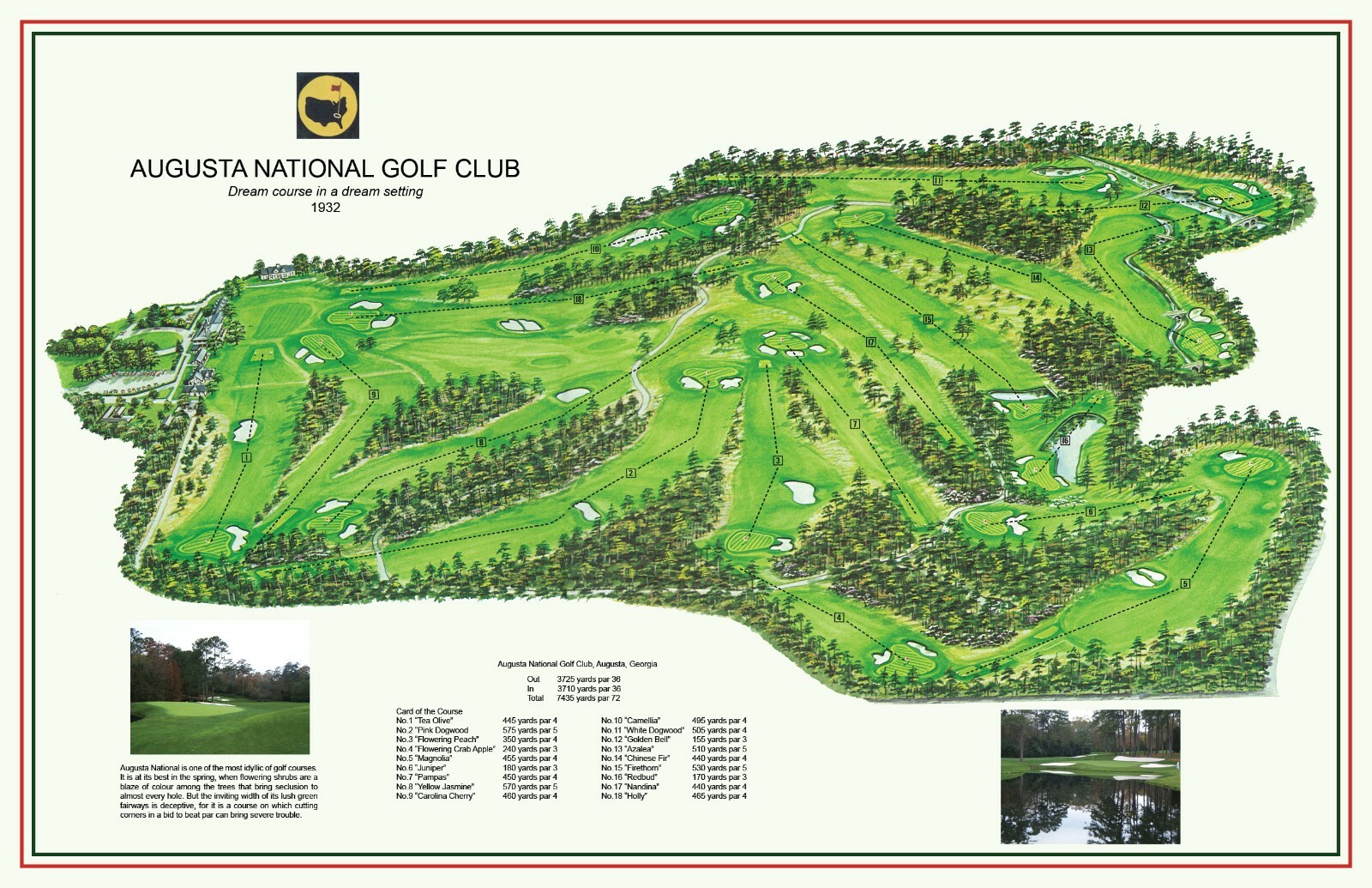 Masters Golf Course Layout