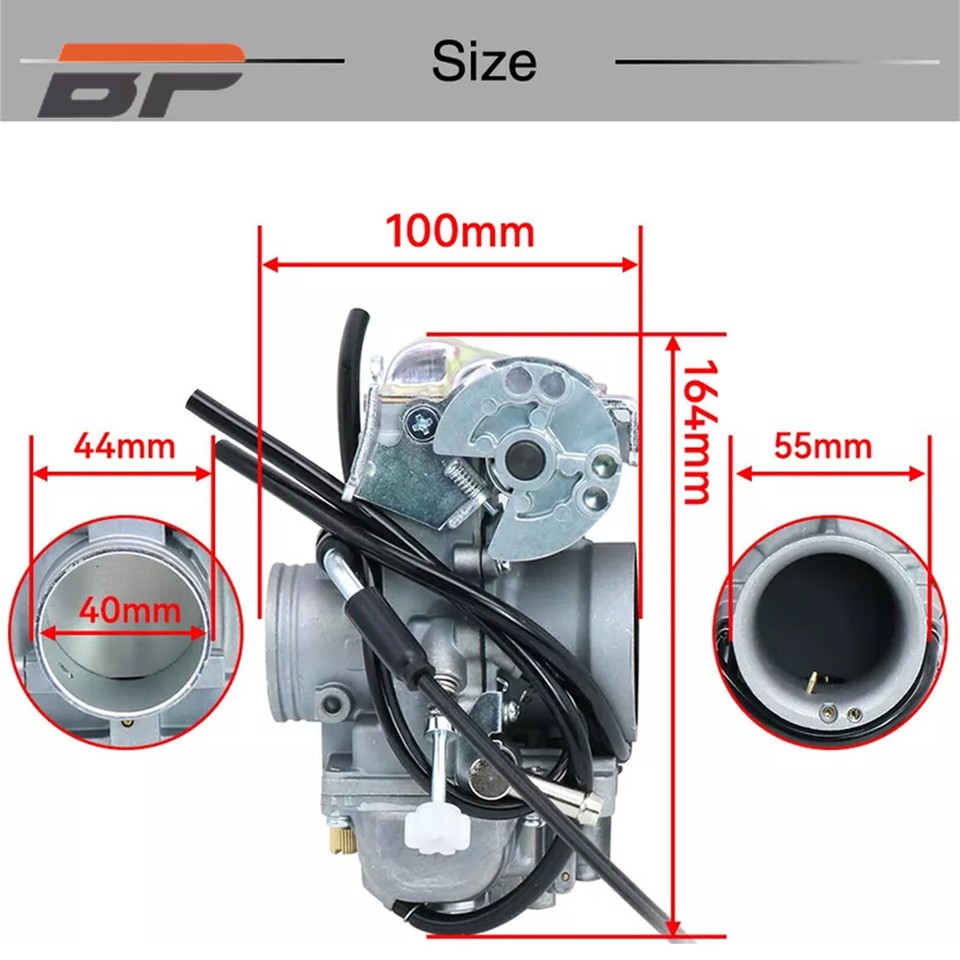 TM40-6 Carburetor for Mikuni TM40 40mm Flat Slide Carb with Pumper | eBay