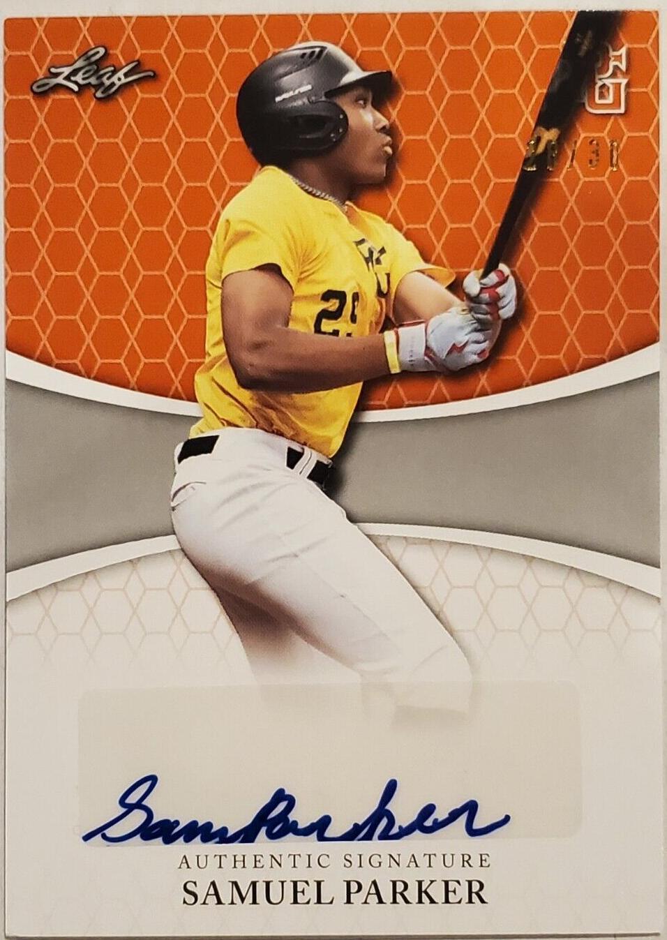 2022 Leaf Perfect Game National Showcase - Autographs Samuel Parker #BA ...