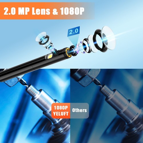 IP67 Endoscope 1080P Dual Lens Inspection Camera Borescope Drain Sewer ...
