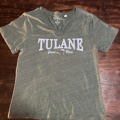 TULANE Green Wave Original League Collegiate Outfitters SMALL LADIES T ...