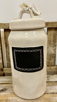 NEW Rae Dunn Tall White Skinny Take Note Chalkboard Canister Viral ...