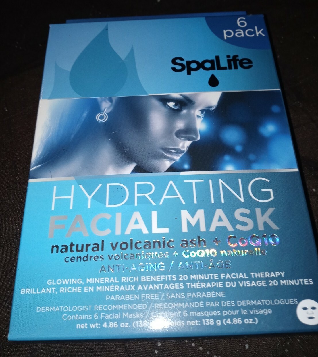 Spalife Hydrating Anti-aging Facial Mask Volcanic Ash Coq10 3pc for ...