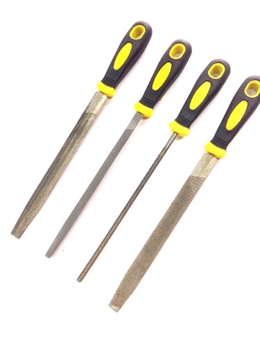 8" 200mm Steel File Set Metal File Triangle Half Round Flat File 4pcs ...