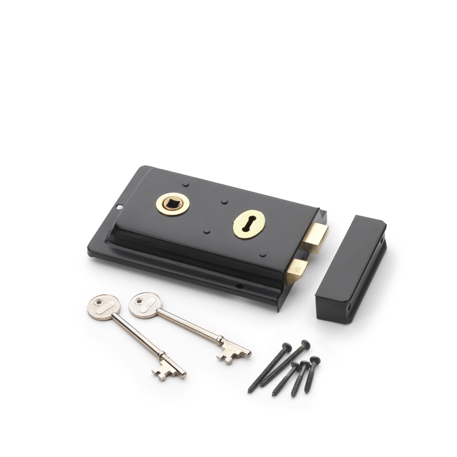 Traditional OLD ENGLISH 1920s VICTORIAN STYLE RIM LOCK+KEYS Door Latch ...