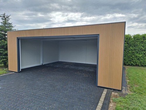 6X6 container garage with Profile and space for two cars. High Quality ...