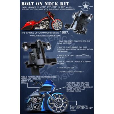 American Suspension Bolt On 26" Raked Triple Tree w/ Fork Lowers ...