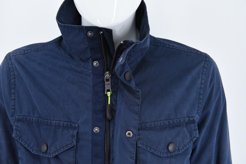 Nautica Navy Blue Softshell Zip Cargo Jacket Water Resistant- Size ...