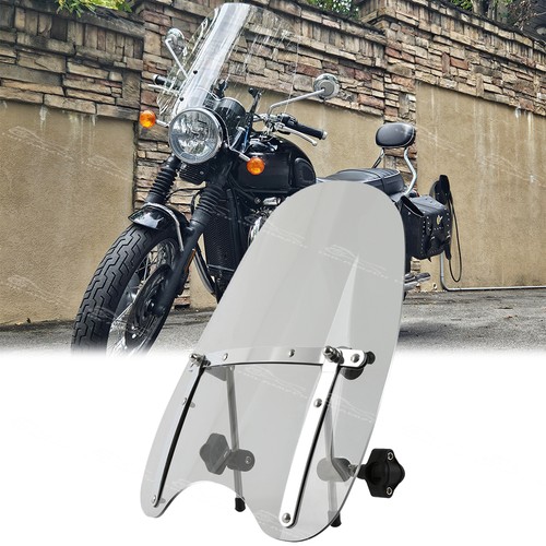 For Triumph Bonneville Speedmaster 19"x17" Handlebar Smoke Windshield ...