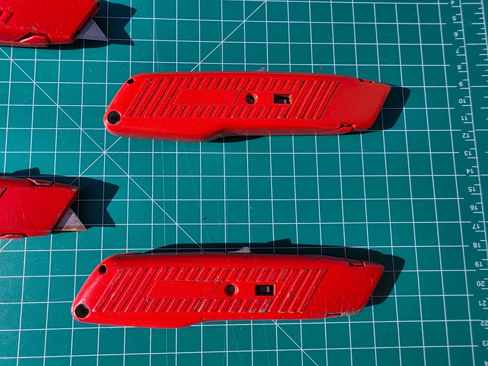 Lot of 4 Stanley 10-189 Self-Retracting Utility Knives – Red Box ...