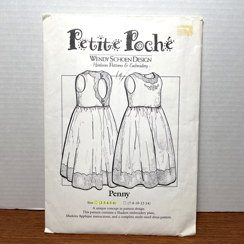 Petite Poche Dress Pattern, Penny Sz 2-6 Heirloom Patterns & Embroidery ...