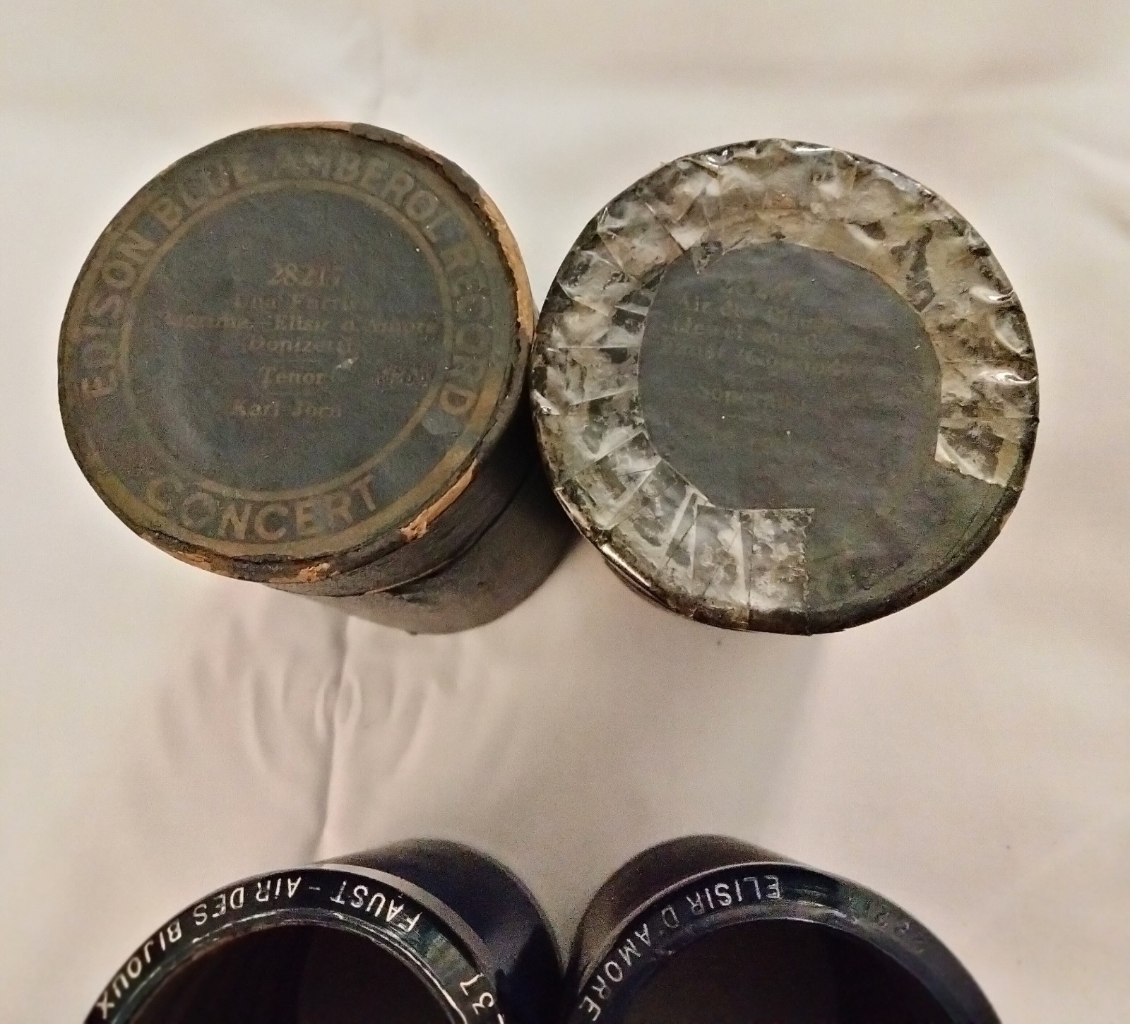 Edison Blue Amberola Concert Phonograph Cylinder Records Boxes Lids | eBay