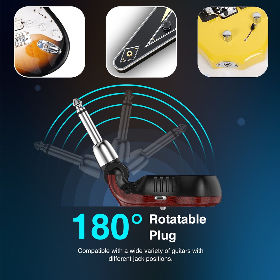 LEKATO Guitar Headphone Amplifier Guitar Effect Pedal Guitar Practice ...