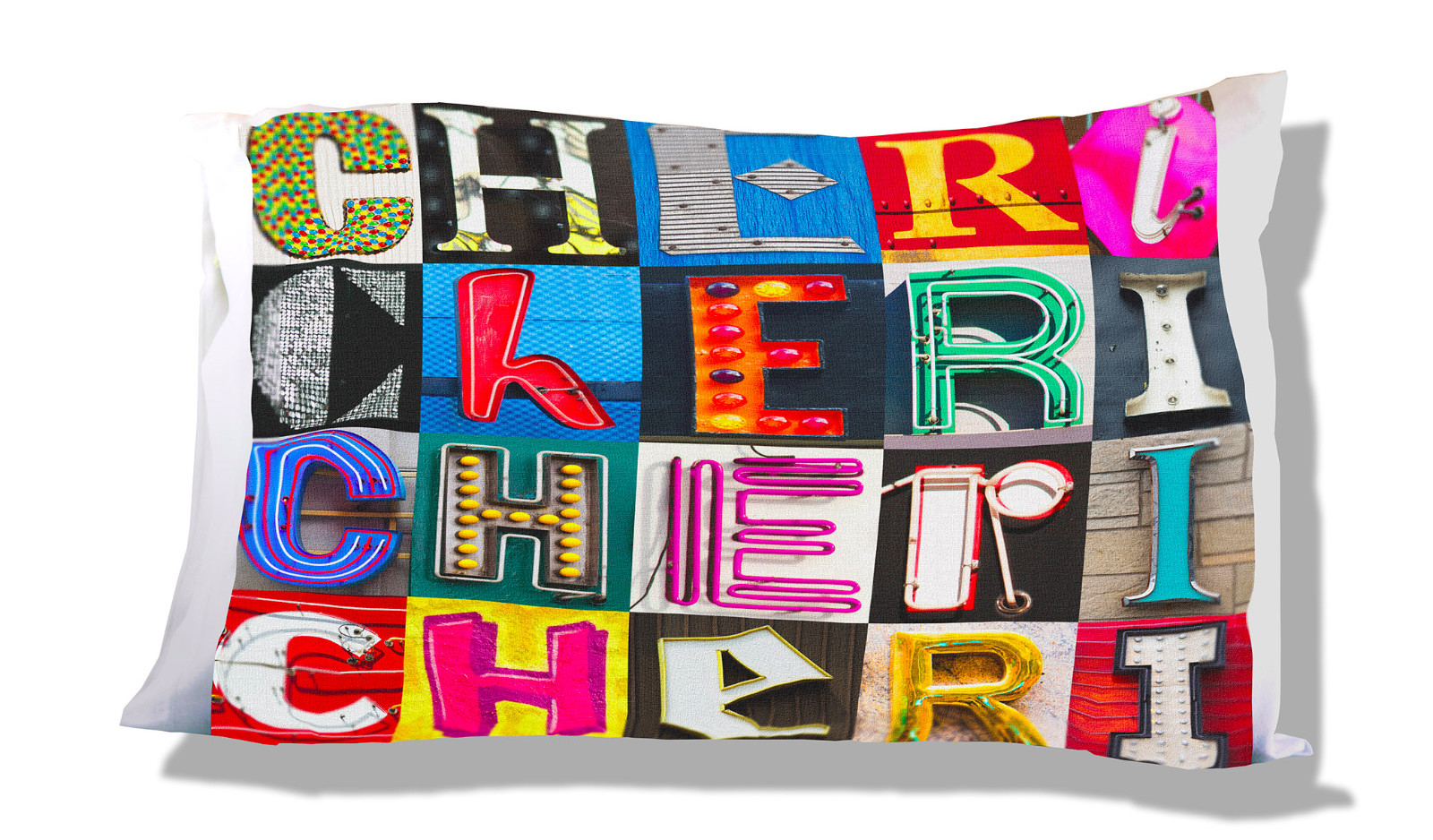 CHERI Personalized Pillowcase featuring photos of actual sign letters ...