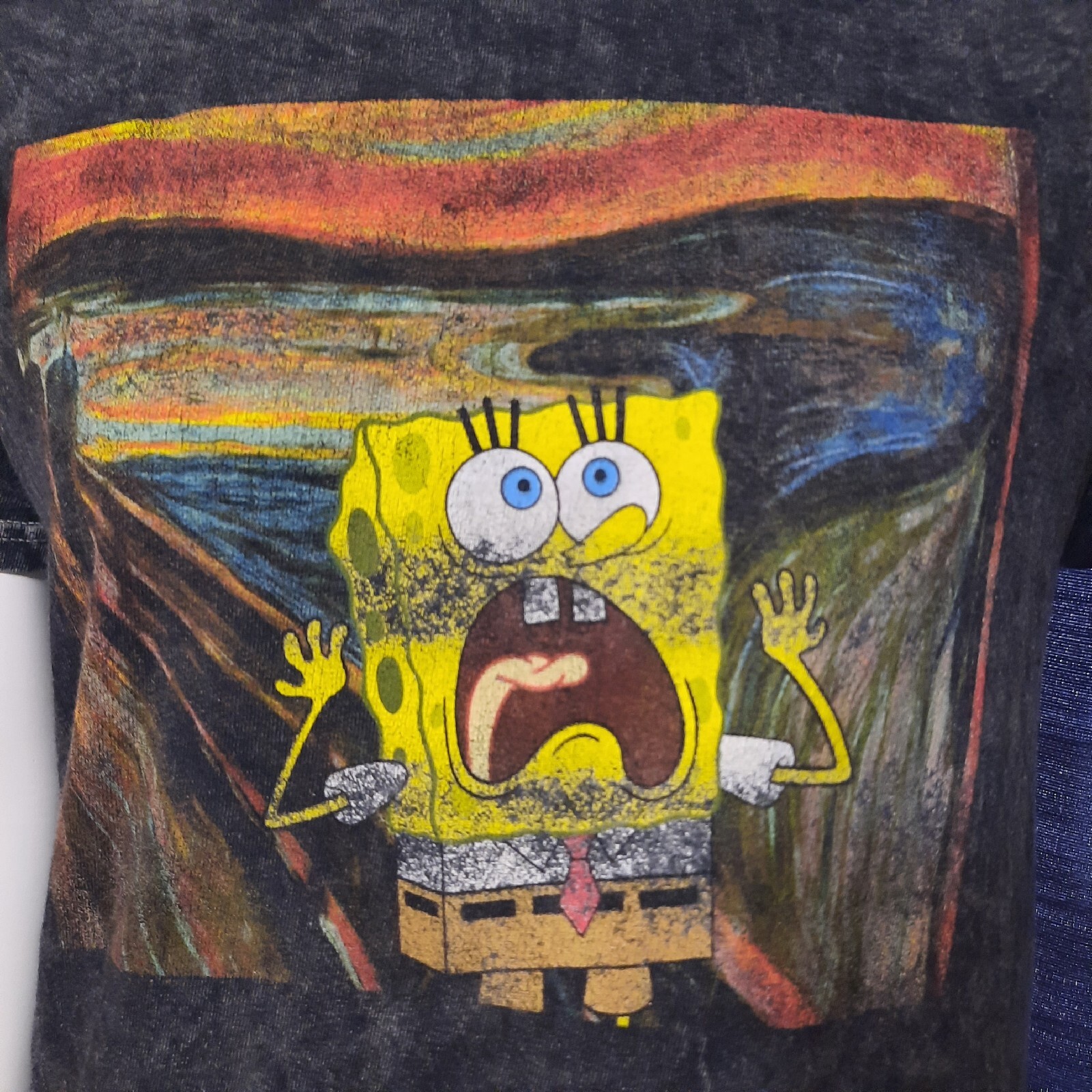 Spongebob Squarepants The Scream Painting Acid Wash G… - Gem