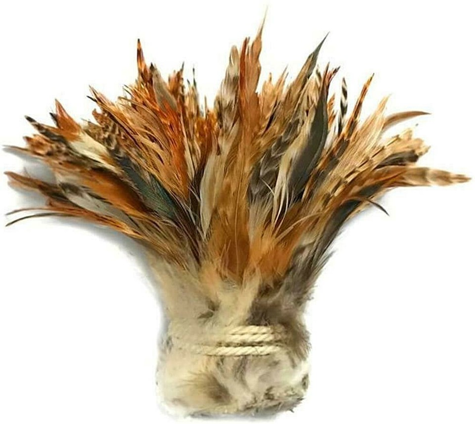 5-7" Strung Natural Chinchilla Rooster Hackle Feathers US Seller | eBay