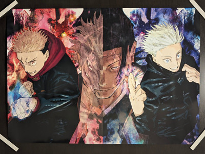 NEW Satoru Gojo Sukuna Kenjaku Jujutsu Kaisen Poster Shonen Jump ...
