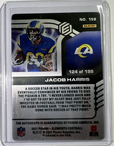 2021 Panini Elements - RPS Rookie Steel Signatures Jacob Harris #158 / ...