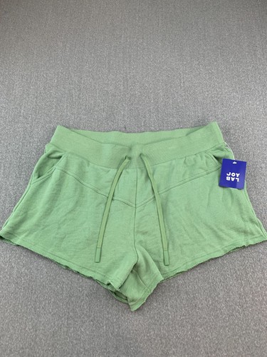 Joy Lab Shorty Short Sweat Shorts Womens XXL Green White Leg Athleisure ...