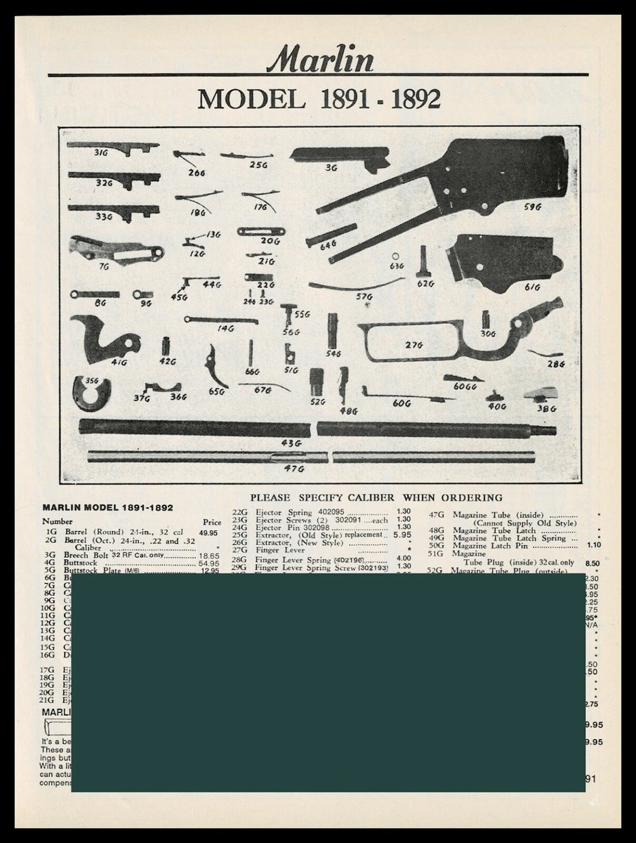 Exploded Diagrams Of Most Marlin Rifles Marlin Firearms, 54% OFF