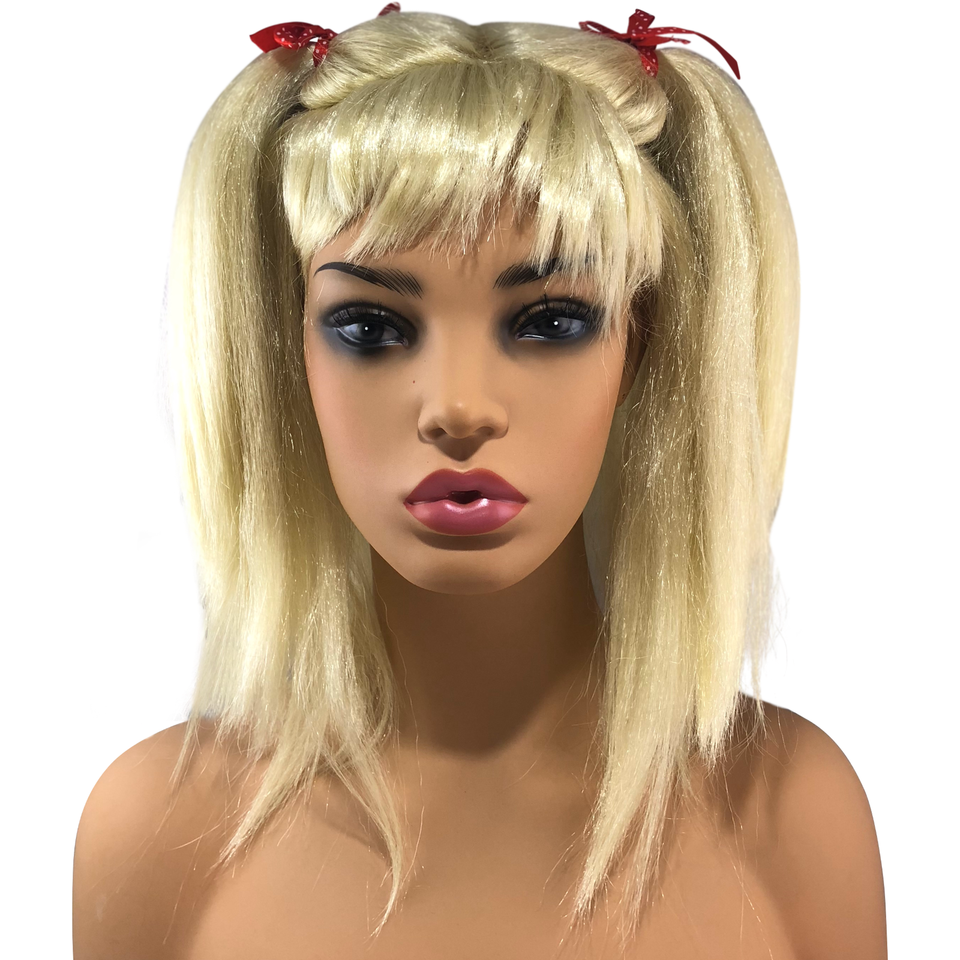 Baby Spice Pigtails Blond Wig Three's Company Farmer's Daughter Harley ...