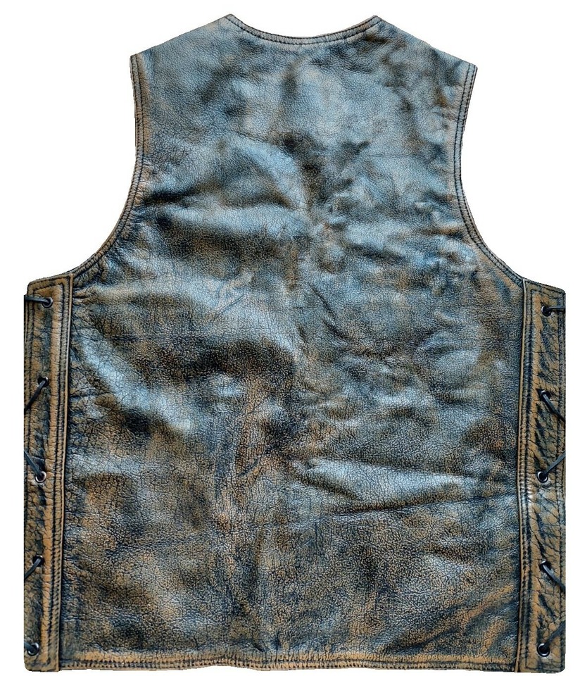 Motorcycle Distressed Vest Rider Motorbike Vintage Biker Antique ...