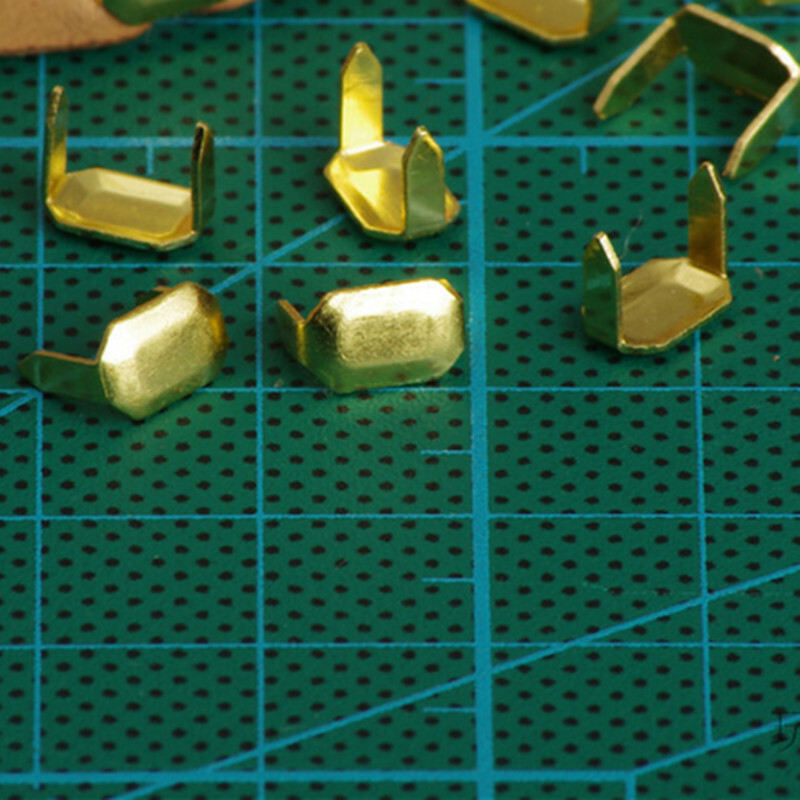 50Pcs Leather Staples Brass For Belt Loops Leather Craft Fastener ...