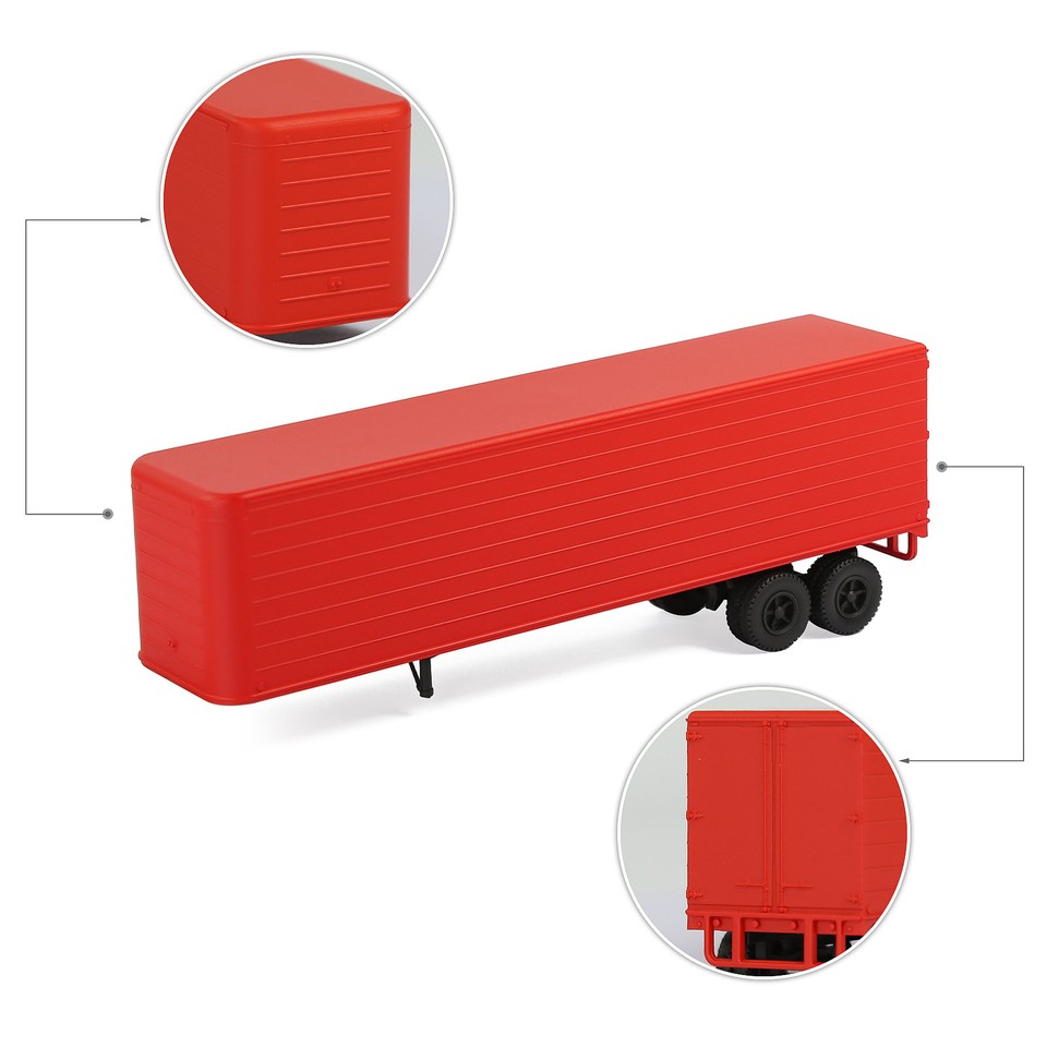 Evemodel Trailers HO Scale 1:87 Model Trailer for Railway Tractor (Pack ...