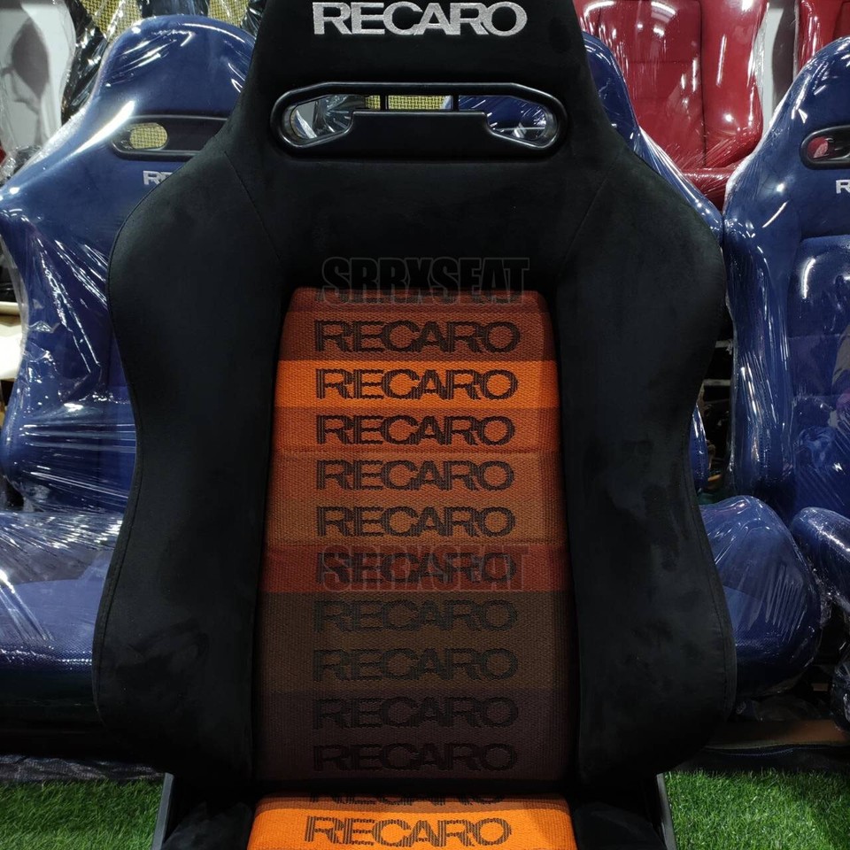 【1 PAIR】AUTHENTIC RECARO SR3 ORANGE SPECTRUM Very Good Condition ...