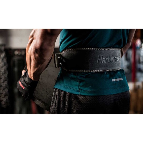 Harbinger 4" Padded Leather Weight Lifting Belt | eBay