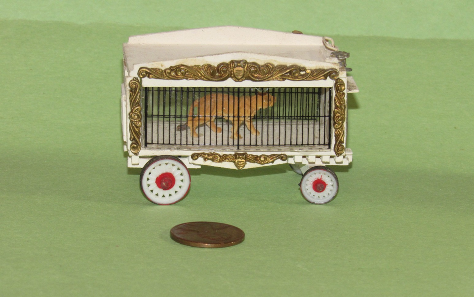 Simmons ho scale CIRCUS LION CAGE WAGON for Model Train Layouts ...
