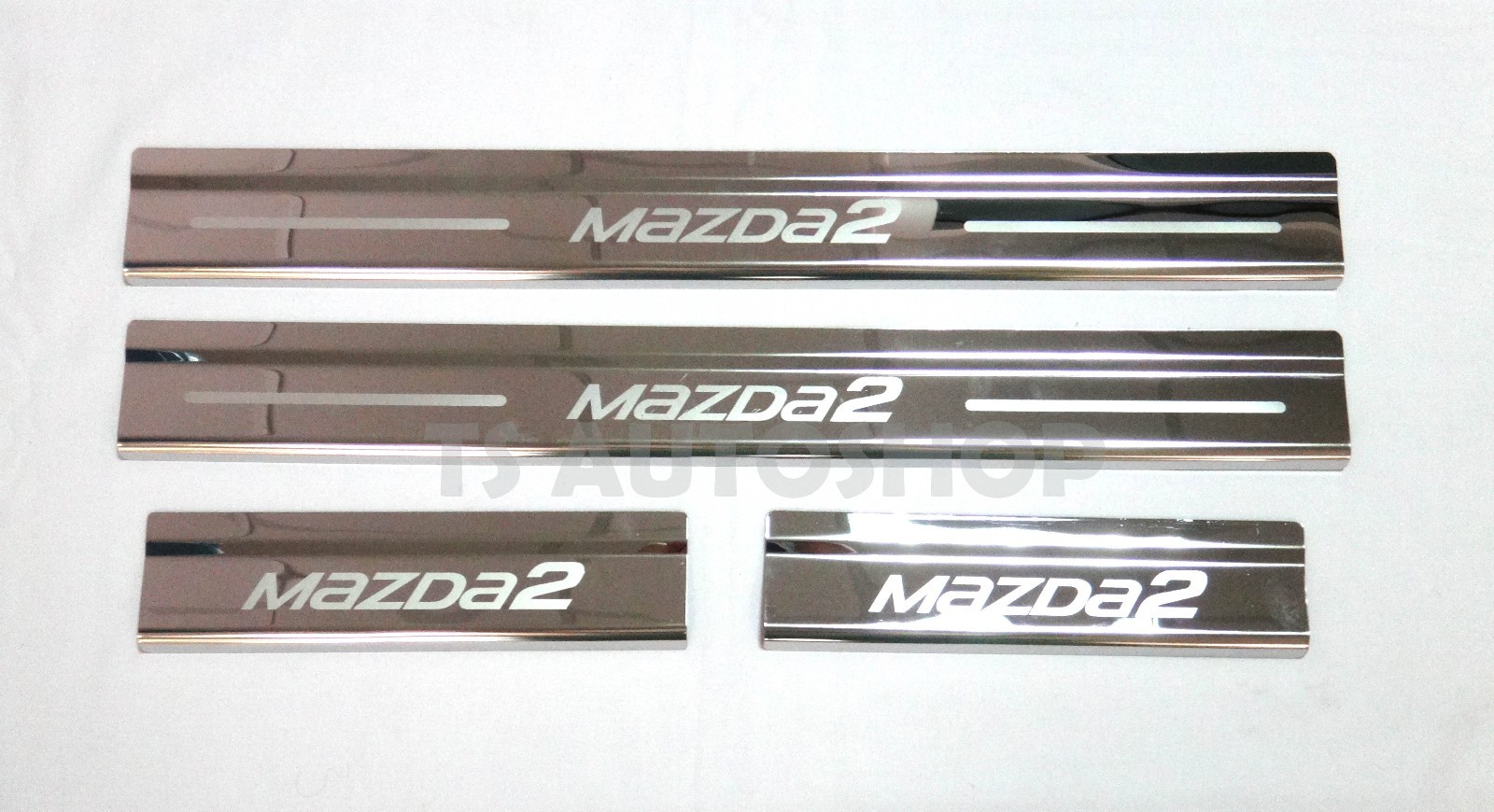 4 DOOR STAINLESS STEEL SCUFF PLATE SILL COVER FOR MAZDA2 MAZDA 2 SKY ...
