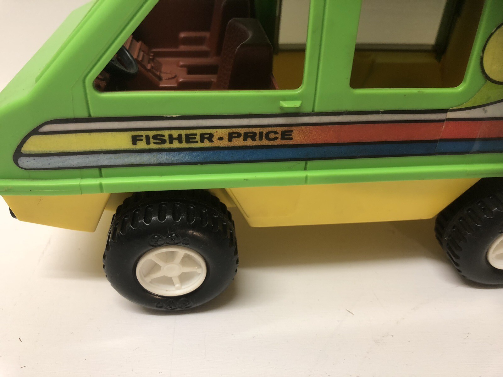 Vintage 1977 Fisher Price Adventure People Daredevil Sports Van Green ...