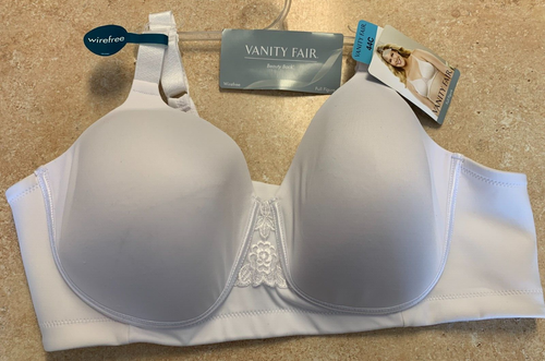 NWT Vanity Fair Women's 71380 Beauty Back Full Figure Wirefree White ...