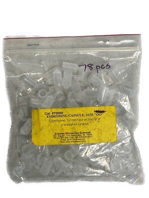 (78 Pcs) ELECTRON EMS BEEM Size 00 Polyethylene Embedding Capsules 8mm ...