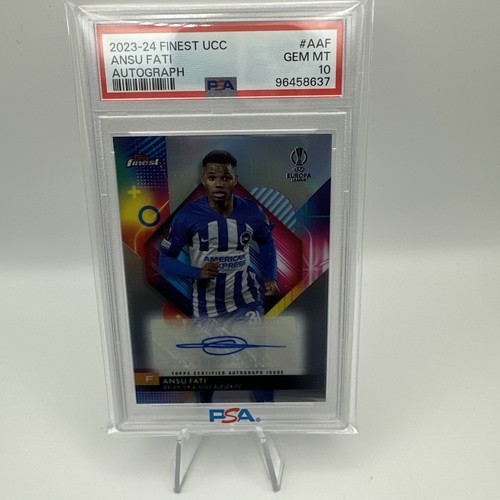 2023-24 Topps Finest UCC Ansu Fati Autograph PSA 10 Gem Mint | eBay