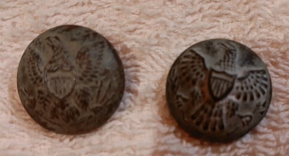 4 US Military Pre Civil War Infantry Button 3/4" Corrosion 1870-1902 ...