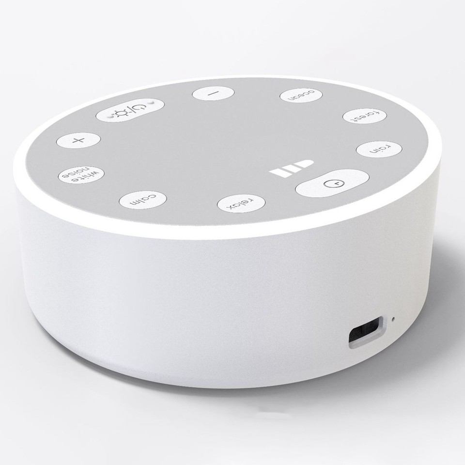 Baby White Noise Machine USB Rechargeable White Noise Sound Machine ...