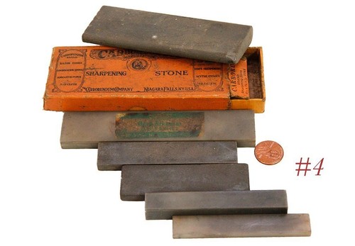 razor knife POCKET STONE HONE LOT NORTON HARD ARKANSAS Carborundum ...