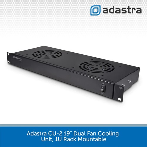 1U 19" Fan Tray Rackmount 2 Fans Dual Cooling Rack Mount Unit UK Plug ...